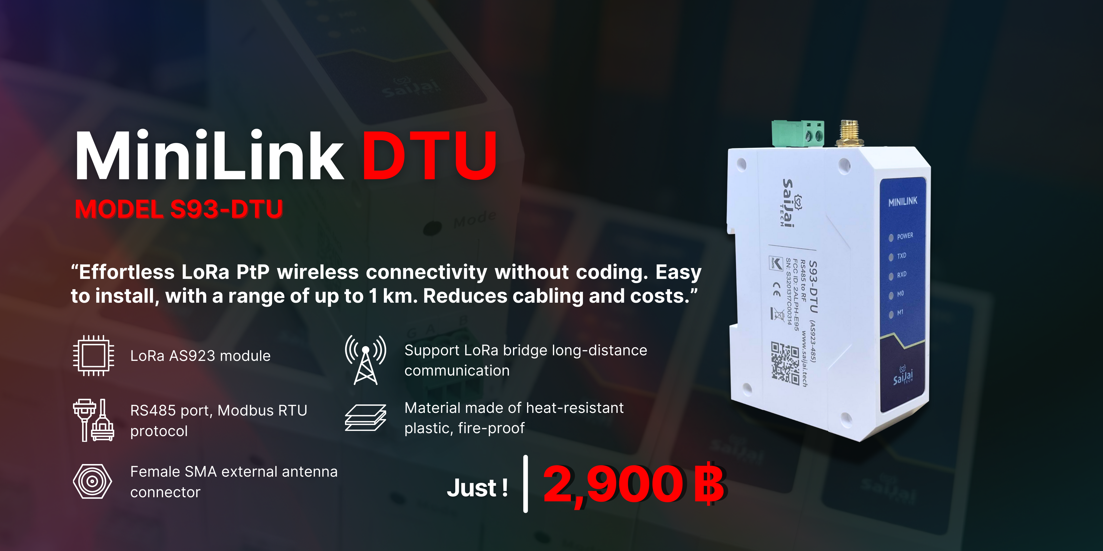 MiniLink DTU (รุ่น S93-DTU) | Sai Jai Tech